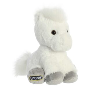 breyer aurora® exquisite horse stuffed animal - realistic detailing - imaginative play - white 8 inches