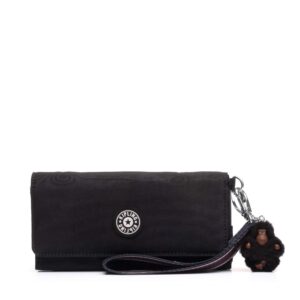 kipling rubi large wristlet wallet black varsity strap