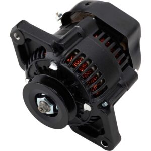 gm denso style 1-wire mini race alternator, 90 amp, black