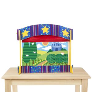 melissa & doug wooden tabletop puppet theater