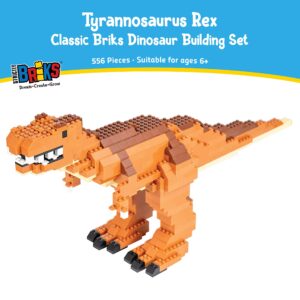 strictly briks compatible with lego classic bricks dinosaur building set, tyrannosaurus rex, 556 pieces, 100% compatible with all major building brick brands, for kids ages 6+