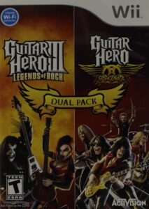 dual pack guitar hero iii and guitar hero aerosmith - nintendo wii (renewed)