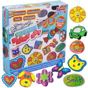 joyin 62 pcs arts and craft supplies for kids - painting gift, birthday parties and family crafts