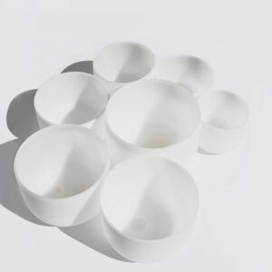 432 hz 8-16 inch quartz set of 7 pcs crystal singing bowl sound healing