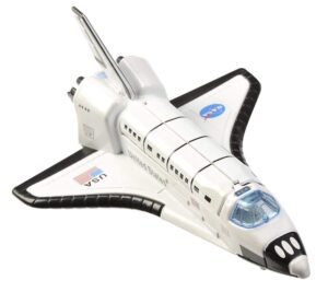 playmaker toys nasa usa space shuttle die cast 6" 1:400 scale w/light & sound and pullback action