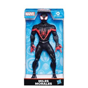 marvel miles morales toy 9.5-inch scale collectible super hero action figure, toys for kids ages 4 and up