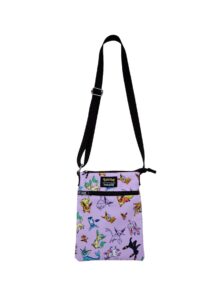 loungefly pokemon eevee eeveelutions passport crossbody bag lavender none