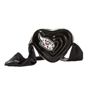 betsey johnson heart 4 you crossbody, black