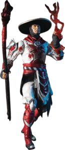 mcfarlane toys mortal kombat raiden bloody white hot fury skin 7” action figure, multicolor