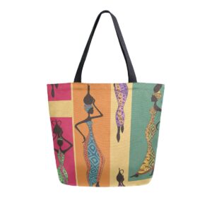 woman tote bag african american woman shoulder handbag for work travel business beach shopping