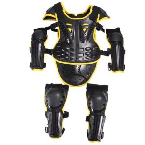 kids motorcycle armor suit dirt bike chest back spine protector shoulder arm eblow knee pads full body armor vest for bike motocross racing skiing ice skating hockey