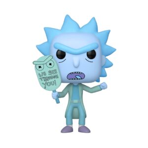 funko pop! animation: rick and morty - holgram rick clone vinyl figure, glow in the dark, amazon exclusive