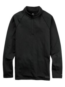 burton men's heavyweight x base layer quarter-zip, true black, xl