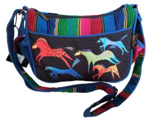 laurel burch dancing horses crossbody bag (multi)