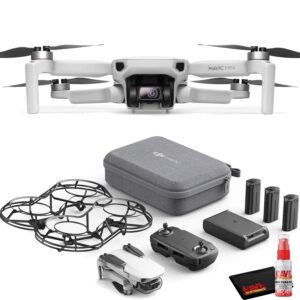 dji mavic mini fly more combo cp.ma.00000123.01 - includes: 3 flight batteries + 3 pair of spare propellers + carrying bag + propeller guards + cleaning set + more - fly more bundle