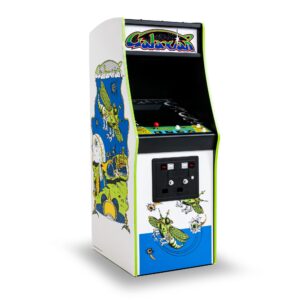 quarter arcades official galaxian 1/4 sized mini arcade cabinet by numskull – playable replica retro arcade game machine – micro retro console