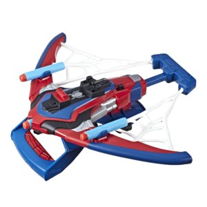 marvel spider-man web shots spiderbolt nerf powered blaster toy, fires darts, includes 3 darts and instructions, for kids ages 5 and up (amazon exclusive)