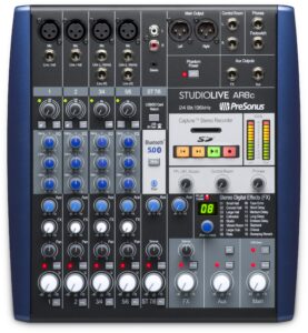 presonus studiolive ar8c 8-channel usb-c hybrid digital/analog performance mixer, unpowered