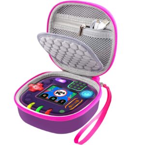 comecase case for leapfrog rockit twist handheld learning game system, perfect toy box storage for kids children -purple