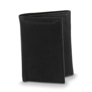 sonia jewels black leather trifold wallet