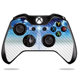 mightyskins carbon fiber skin for microsoft xbox one or one s controller - cross | protective, durable textured carbon fiber finish | easy to apply, remove, and change styles | made in the usa