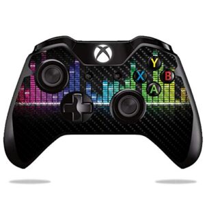 mightyskins carbon fiber skin for microsoft xbox one or one s controller - keep the beat | protective, durable textured carbon fiber finish | easy to apply, remove, and change styles | made in the usa