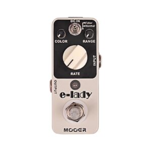 mooer e-lady analog flanger pedal, filter mode, oscillator effects, ture bypass