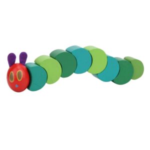 5packs kids wooden wiggly caterpillar worm toys, sensory wood bead jointed worm toys for children baby boys girls unisex