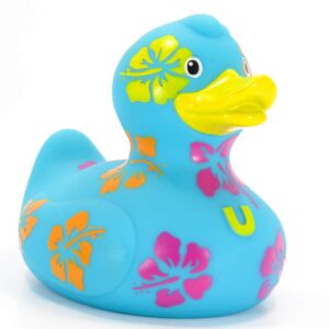 hawaiian rubber duck by bud ducks | elegant gift ready packaging - "aloha" | child safe | collectable