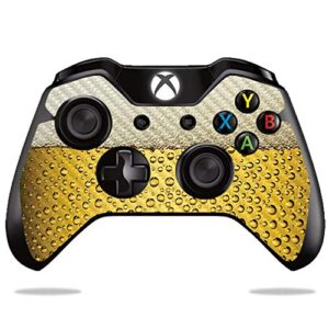 mightyskins carbon fiber skin for microsoft xbox one or one s controller - beer buzz | protective, durable textured carbon fiber finish | easy to apply, remove, and change styles | made in the usa