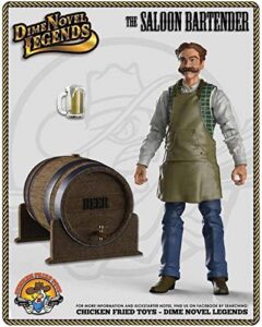 dime novel legends 1/18 scale (4" tall) old west action figure saloon bartender