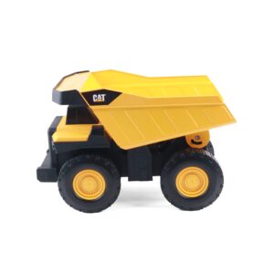 cat construction toys, 16" steel toy dump truck - ages 3+, durable steel & plastic construction, working dump bin, educational toy for kids.