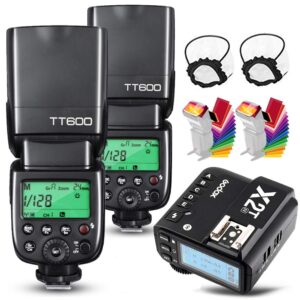 godox 2x tt600 hss 2.4g wireless master/slaver flash speedlite & receiver godox x2t-n remote trigger transmitter kit built-in godox x system compatible for nikon cameras