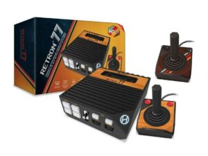 hyperkin retron 77 atari 2600 hd gaming console with 2x atari 2600 premium controllers bundle