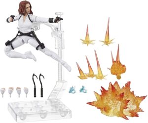 marvel hasbro legends series 6-inch collectible black widow action figure toy, includes 12 accessories, ages 4 and up