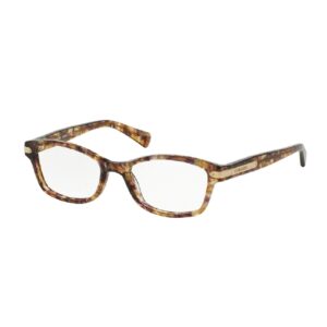 coach hc6065 5291 51m dark tortoise/dark tortoise military sig c rectangle eyeglasses for women+ bundle with designer iwear eyewear kit