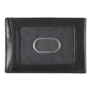 johnston & murphy mens two-fold money clip wallet black full grain leather one size one size