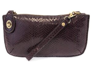 joy susan womens crossbody wristlet: python clutch