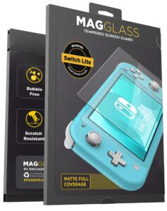 magglass matte screen protector compatible with nintendo switch lite, anti glare tempered glass screen protector film