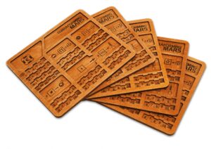 smonex 5 wood player boards compatible with terraforming mars board game - gaming organization with player trays suitable for all terraforming mars expansions