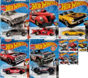 hot wheels classic hot rods 1:64 scale 5 car set bundle