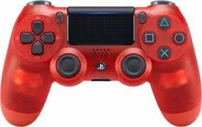 dualshock 4 wireless controller - red crystal - playstation 4 (renewed)