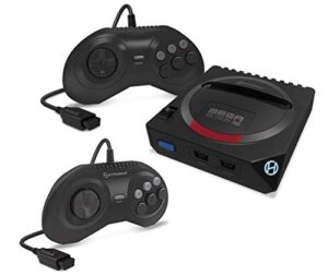 hyperkin megaretron hd gaming console for genesis/maga drive with 2x premium controllers