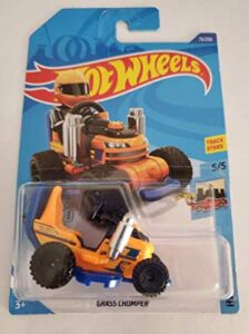 hot wheels 2020 treasure hunt hw ride-ons grass chomper, orange 75/250