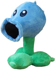 ozif ozkocak plants plush vs blue ice pea plush figure toys, shooter plush birthday, hallowen zombies pea decor valentinas, christmas, super gift(blue peashooter)