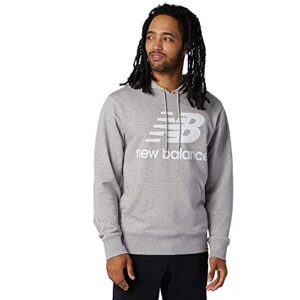 new balance nb essentials stacked logo pullover hoodie