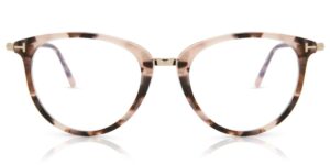 eyeglasses tom ford ft 5640 -b 055 shiny pink vintage havana w. rose gold temple