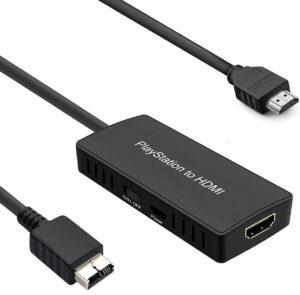 ps2 to hdmi converter (with ypbpr hd signal 100% enhance video quality) compatible with ps 2/ ps 3 convert ps2 to hdmi signal of modern hdtv/monitor/projector