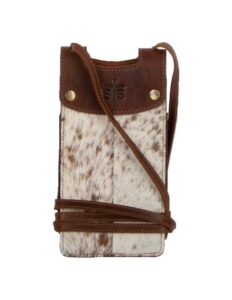 sts ranchwear cowhide cell phone crossbody cowhide/tornado brown one size