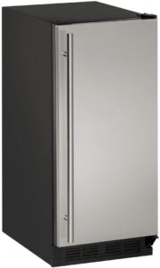 u-line uanp115ss01a ada series 15 inch stainless steel freestanding and built-in ice maker, stainless steel